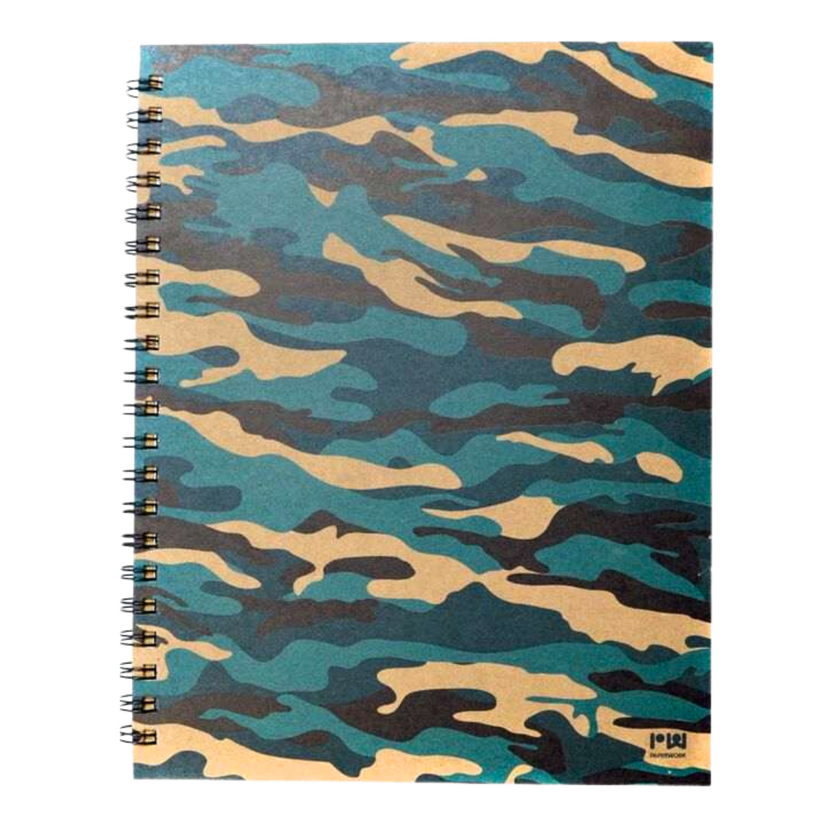 Paperwork Navy Blue Camouflage Spiral Notebook A4